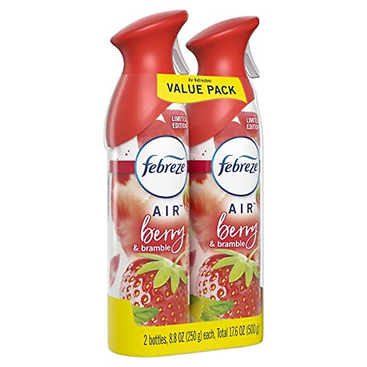 Febreze Air Odor-Eliminating Air Freshener, Berry & Bramble, 2 Ct, 8.8 Fl Oz Each (17.8 Fl oz Total)