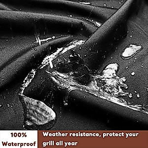 QuliMetal 6506 Cast Iron Griddle and 7112 Grill Cover for Weber Q300, Q320, Q3000 Series Gas Grills Accessories