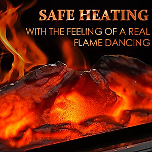 DONYER POWER 13" Height Mini Electric Fireplace Tabletop Portable Heater, 1500W, Black Metal Frame,Room Heater,Space Heater