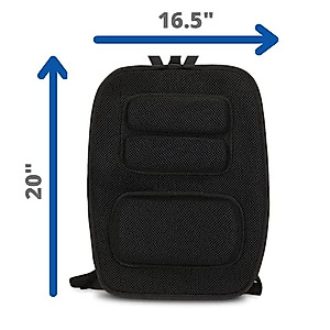 FOMI Firm Lumbar Orthopedic Back Support | Gel and Foam Thoracic Support Pillow for Office, Car, Kitchen | Sciatica and Tailbone Pain Relief | Upper and Lower Back Posture Cushion