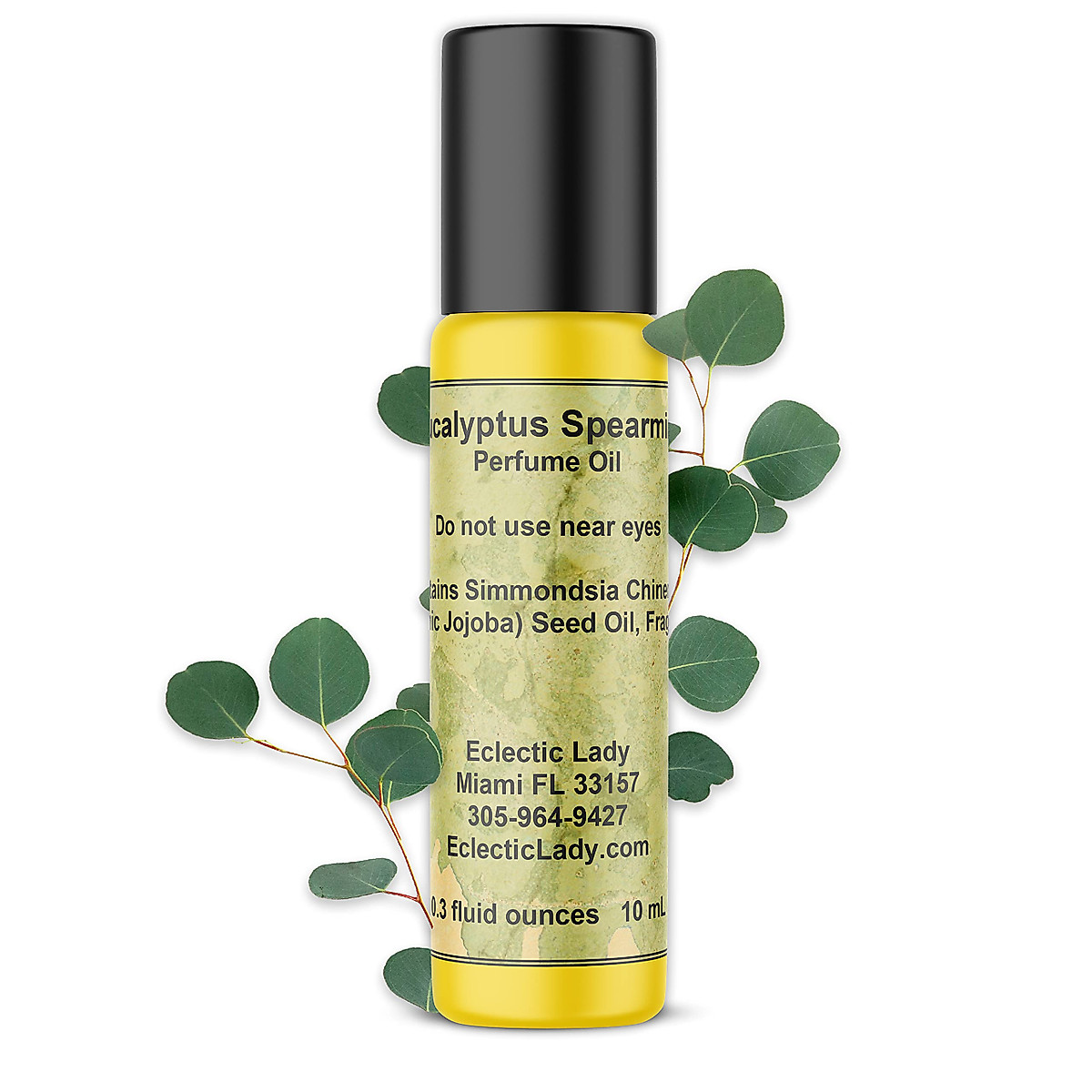 Eucalyptus Spearmint Perfume Oil, 0.3 Oz Portable Roll-On Fragrance with Long-Lasting Scent, Delightful Essential Oils and Jojoba Oil for Daily Use