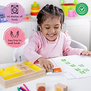 Diwali Wooden Stamp Set – Ideal Gift for Diwali, Arts & Crafts Enthusiasts, and Celebrations - Perfect for Rangoli, DIY Crafts, Card Making & Festive Decorations