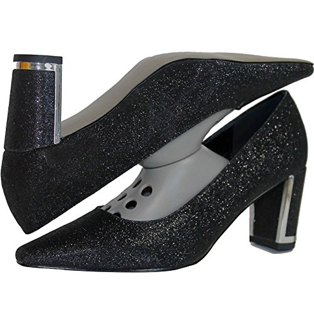 Lucore Home Shoe Stacker Space Saver Organizers for Small Sizes 2-6 - 8 Set Shoe Stack Holders Will Double Closet & Garage Shoe Rack Storage Space (Gray)