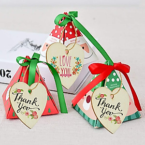 obmwang 50 Pieces 3" Natural Heart Wood Slices, DIY Wooden Ornaments Unfinished Predrilled Wooden Heart Embellishments with Natural Twine for Valentine's Day, Wedding, Thanksgiving, Christmas