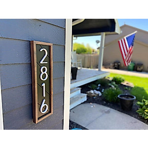 White Mailbox Numbers for Outside - 5 Inch Modern Floating House Numbers for Outside, Creats Attractive Interesting Shadows, High Gloss Number 6
