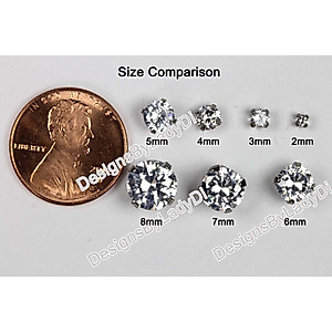 Silver Mini 3mm Green August Birthstone Ear Piercing Earrings Hypoallergenic Studex System 75