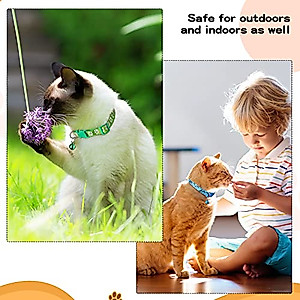 24 Pcs Puppy Collars for Litter Cat Collar with Bells Soft Nylon Whelping Puppy Collars Adjustable Reflective Cat Collar for Newborn Pets Dogs, Assorted Colors (Lovely Style)