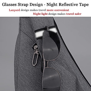 Sling Bag Slim Shoulder Bag Personal Pocket Bag Small Backpack Crossbody Chest Bags for Travel Hiking Casual Daypack (Black)