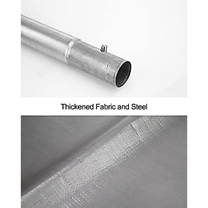 GAOMON 13' X 20' Heavy Duty Carport, Portable Garage with Front & Rear Doors,4 Windows, Reinforced Steel Poles & 180 g PE Waterproof Canopy, for Pickup Truck, and Boat, Silver Gray