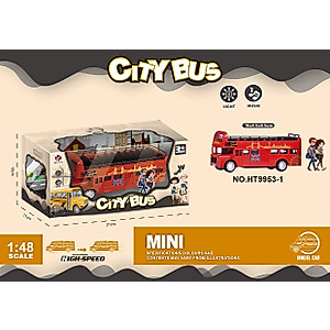 HONGTUO Bus Toys for Toddlers 1:48 with Lights Singing die-Casting Toy car Preschool Children boy Girl Toy car 3-5, 7 Years Old…