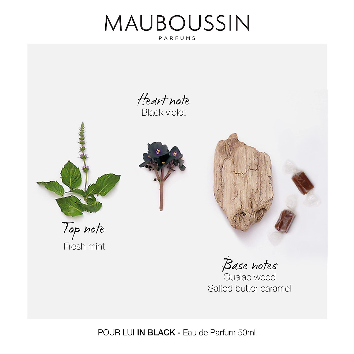 Mauboussin - Pour Lui In Black 50ml (1.7 Fl Oz) - Eau de Parfum for Men - Woody & Oriental Scents