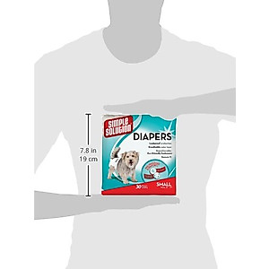 Simple Solution Disposable Dog Diapers for Female Dogs | Super Absorbent Leak-Proof Fit | Small | 30 Count