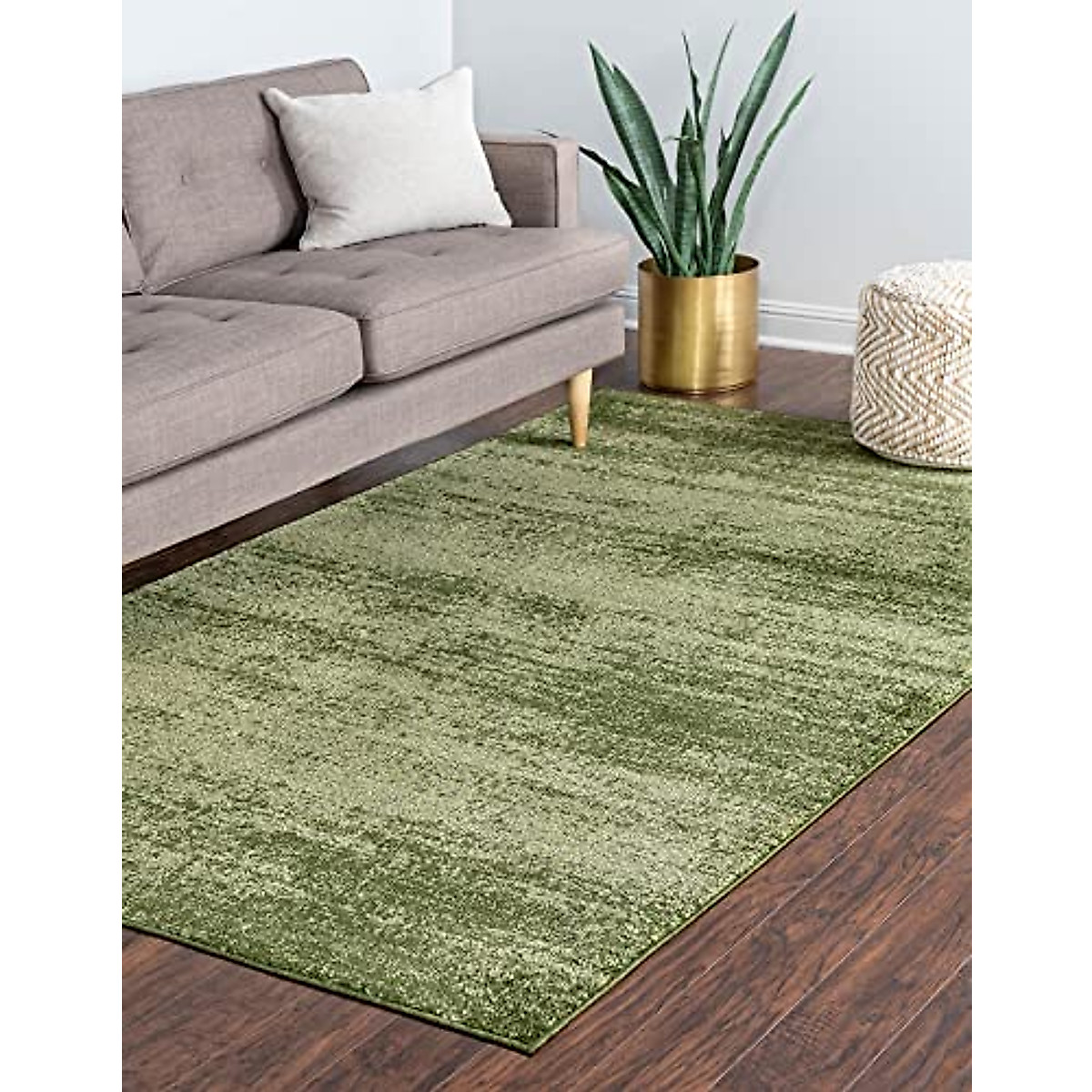 Unique Loom Del Mar Collection Area Rug - Lucille (2' 2" x 3' 1" Rectangle, Green/ Hunter Green)