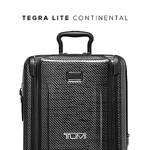 TUMI - Tegra-Lite Continental Front Pocket Expandable 4 Wheeled Carry-On - Hard Shell Suitcase for Travel - With USB-C Port - Black/Graphite