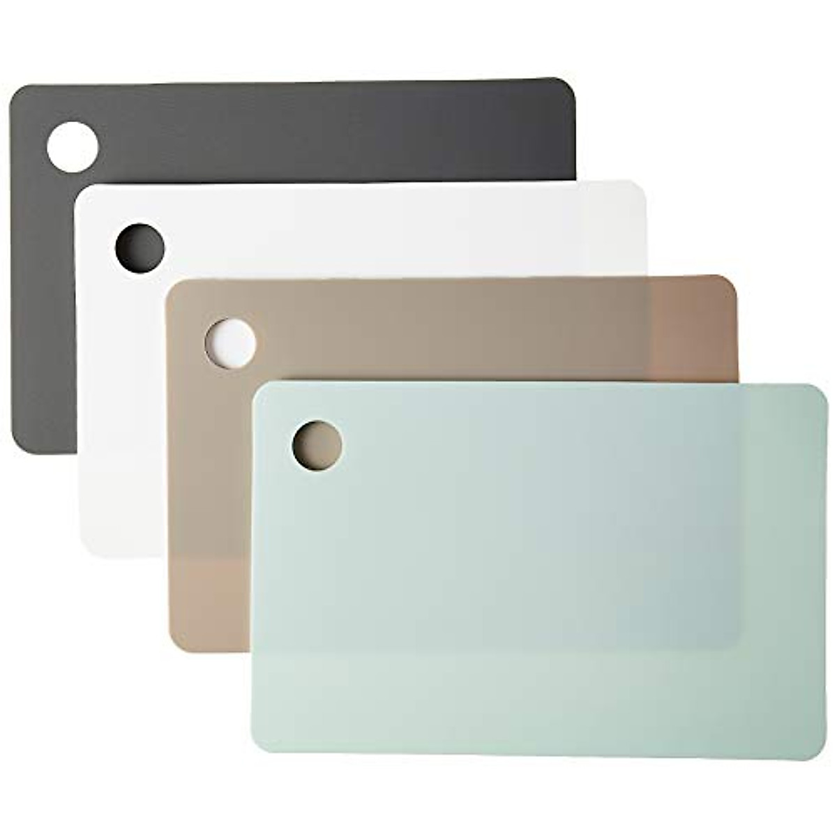 Tovolo Small Set of 4 Assorted Colors, Food Meal Prep Flexible Kitchen, BPA-Free Plastic Board, Dishwasher-Safe Cutting Mats