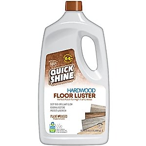 Quick Shine Hardwood Floor Luster 64oz | Plant-Based Cleaner & Polish w Carnauba | Simply Squirt & Spread | Don't Refinish It, Quick Shine It | Safer Choice Cleaner | Restore-Protect-Refresh
