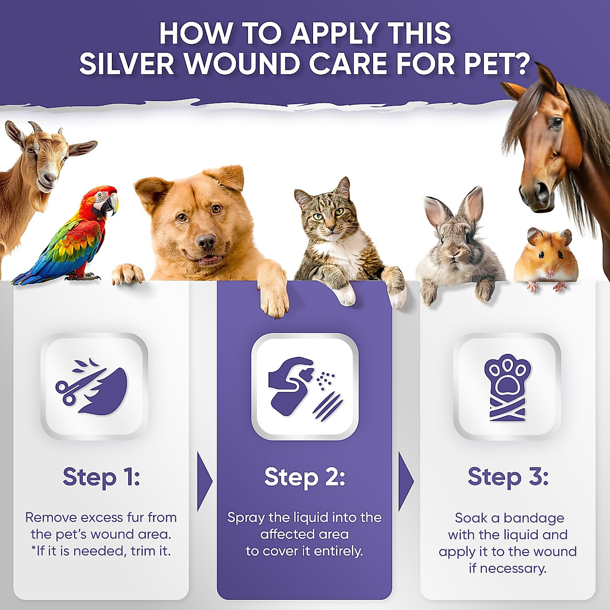 Dog Wound Spray | Cat and Dog Wound Care | Dog Itch Spray | Pet Wound Care + Lavender | Wound Care for Dogs | Cat Wound Care | Horse Wound Care | Wound Care for Cats | Chicken Wound Spray | 4 Oz