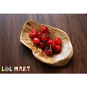 HIZBO MART Root Wood Serving Dish, Vintage Wooden ring dish, appetizer display, Hand Carved Artworks（The length 7~11inch）