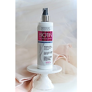 Advanced Clinicals Hair Spray Thicken & Shine Leave In Treatment, Nourishing Detangling Formula for Fine, Damaged, or Frizz Prone Hair, Supports Scalp Health for Strong Thick Hair, 8 Fl Oz