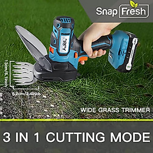 KuAFu 20V Power Tool Combo Kit-Cordless Power Hedge Trimmer and Chain Saw with Security Lock for Wood Cutting Tree Trimming,2.0AH Battery and Charger