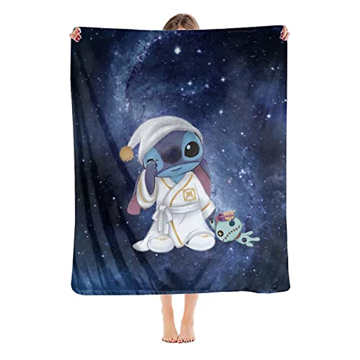 Cool Carats LLC Stitch Blanket Gifts for Girls Throw Kids Women Adults Cartoon Flannel Fleece Blankets Couch Bed Sofa 40''x50''