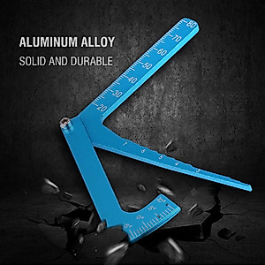 Tbest RC Adjustable Ruler, Adjusting Height and Wheel Rims Camber Multi Angle Measuring Tool for On-Road RC Car Rc Camber Gauge Rc Ride Height Gauge Rc Camber and Toe Gauge Rc Car Tools