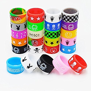 Silicone Bands - CENGLORY 10 Pieces Silicone Anti Skid Rings Rubber Bands -18mm Silicone Bands