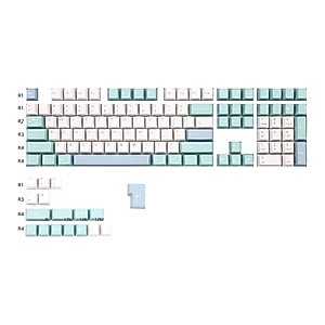 KPREPUBLIC Taihao Hygge PBT Double Shot keycaps for DIY Gaming Mechanical Keyboard OEM Profile for XD64 BM60 BM68 BM80 BM65 BM68 Elegant (TaiHao Hygge Set x1)