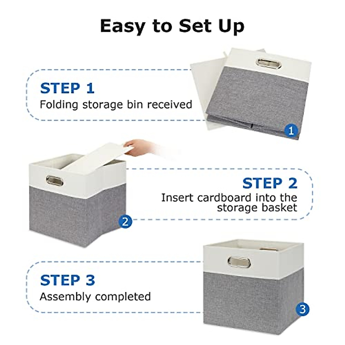 Temary 11x11 Cube Storage Bins - Set of 4