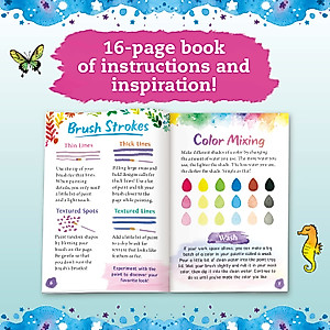 Klutz Watercolor Wishes Postcard Kit, 19 Piece Set, Multicolor