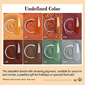 AZUREBEAUTY Dip Nails Powder Starter Kit, Maple Grey Sage Green Dark 8 Colors Set with Nail Swatch Sticks, Fall Nail Art Base Glossy/Matte Top Coat Activator Essential Liquid Manicure DIY Salon 30 PCS