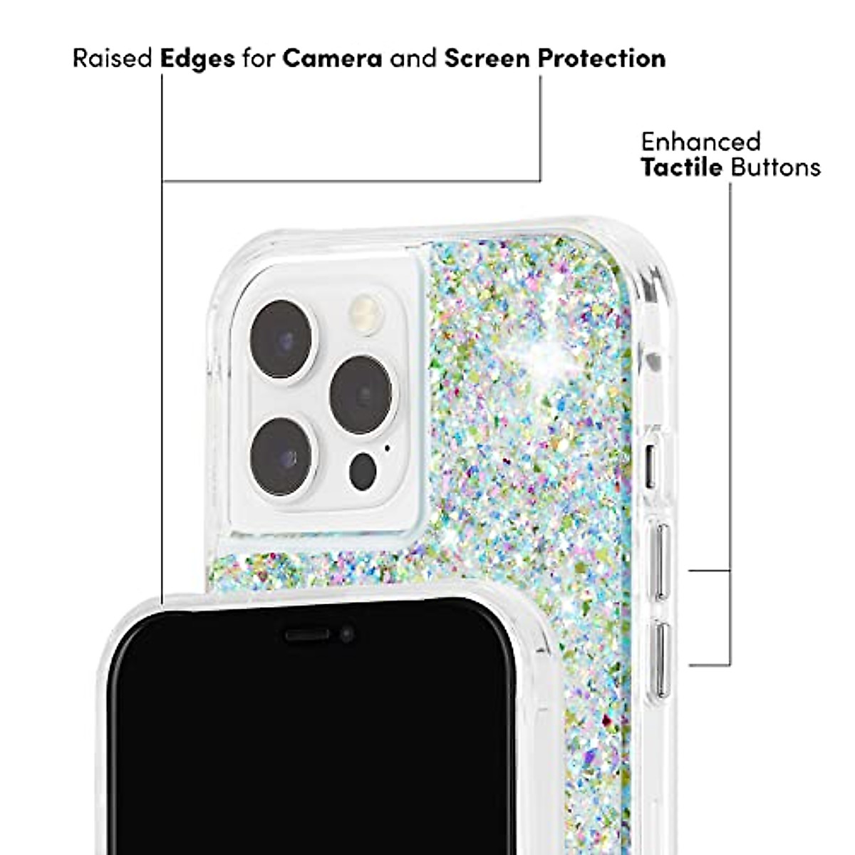 Case-Mate - TWINKLE - Case for iPhone 12 Pro Max (5G) - 10 ft Drop Protection - 6.7 Inch - Confetti
