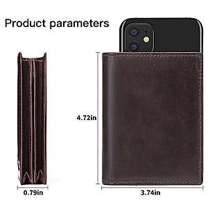 GOIACII Wallets for Men Large Capacity Genuine Leather RFID Mens Bifold Wallet with 16 Card Slots