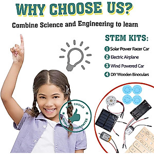 STEM Kits for Kids Age 8-10-12-14, Science Projects for Kids Ages 8-12, Stem Building Toys for Boys Age 8 9 10 12 13 14, Solar Car & STEM Activities Engineering Kits, Diy Kits for Kids, Gifts for Boys