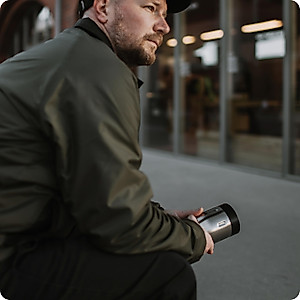 BOBBER - 12 OZ Vacuum Insulated Stainless Steel Portable Travel Coffee Mug With 100% Leakproof Locked Lid (Matte)