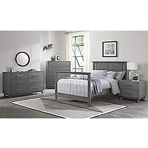 Oxford Baby Holland Modern 4-in-1 Convertible Crib, Cloud Gray, GreenGuard Gold Certified