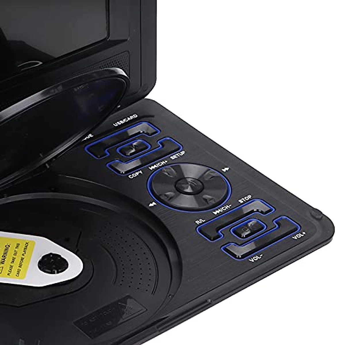 Zyyini Portable DVD Player, 6.8-Inch HD Screen DVD Player,Support 270 Degree Swivel Mobile DVD Player,U Disk/SD/MMC Cassette,with Remote Control,for Car/Kids/Home/Travel(US-red)