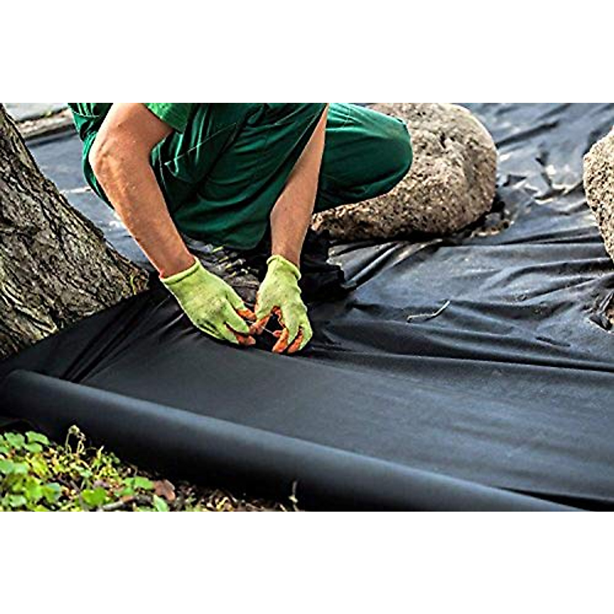 HOOPLE 3FT*180FT Premium Garden Weed Barrier Landscape Fabric Durable & Heavy-Duty Weed Block, Easy Setup
