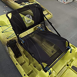 Perception Kayak Frame Seat Replacement - Lawn Chair Style Seat for Outlaw, Pescador Pro, Black/Gray,One Size,9800913