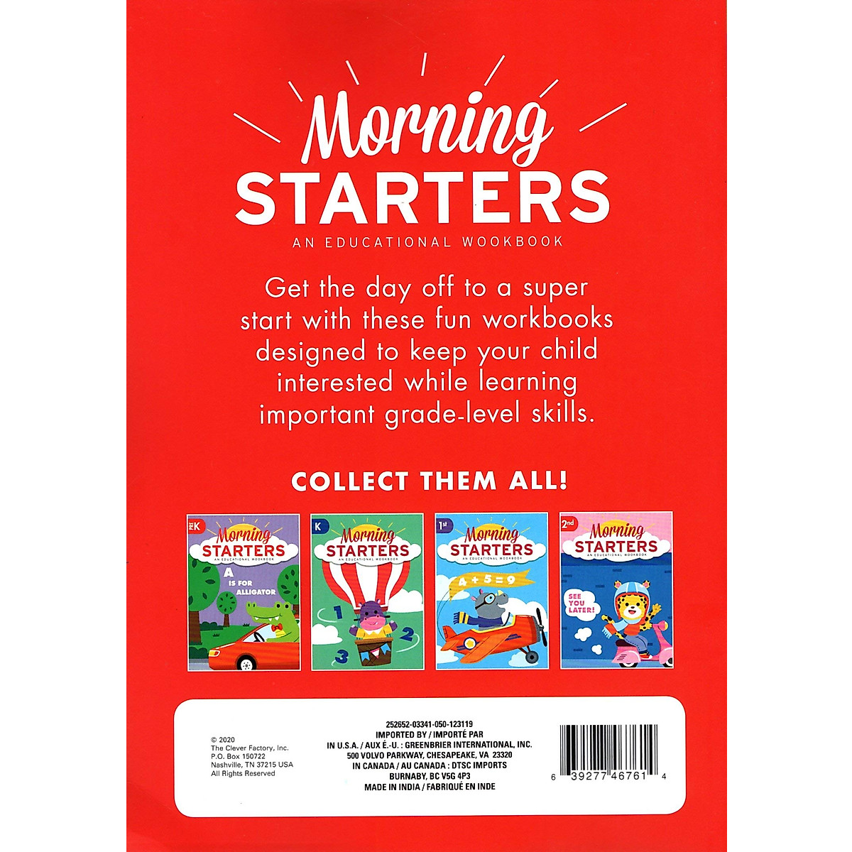 PRE-K - Morning Starters Educational Workbooks - v8