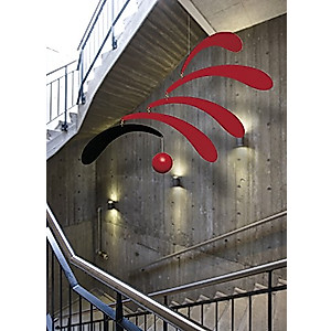 Flowing Rhythm Red Hanging Mobile - 18 Inches - Handmade in Denmark by Flensted