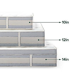 ZINUS 12 Inch Cooling Comfort Support Hybrid Mattress [New Version], Full, Fiberglass Free, Medium Plush, Cooling Motion Isolation, Certified Safe Foams & Fabric, Mattress in A Box