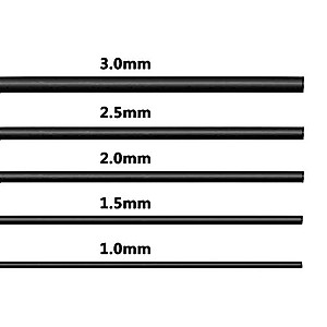 Bonsai Wire Set,Copper Bonsai Training Wire for Bonsai Tree Kit 1.0mm,1.5mm,2.0mm,2.5mm, 3.0mm (Black)