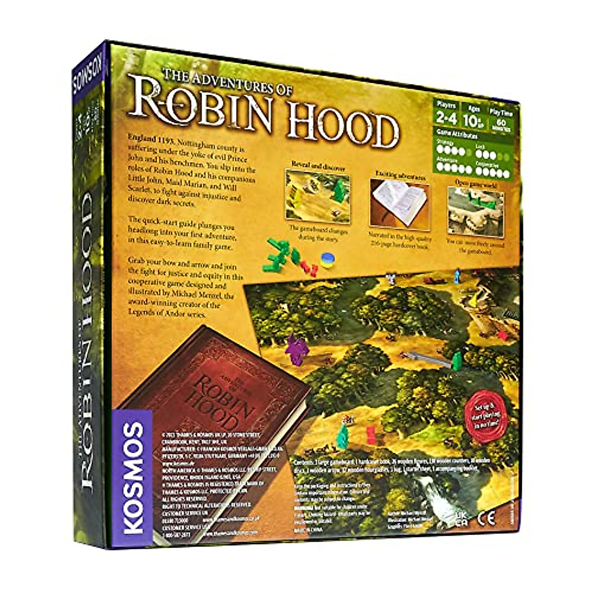 The Adventures of Robin Hood | A Kosmos Game | Family-Friendly, Cooperative, Role-Player, Story-Driven Game for 2 to 4 Players, Ages 10 and up