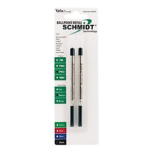 SCHMIDT P950 Megaline Pressurized Ballpoint Refill Medium, Black, 2 Pack Blister (SC58147)