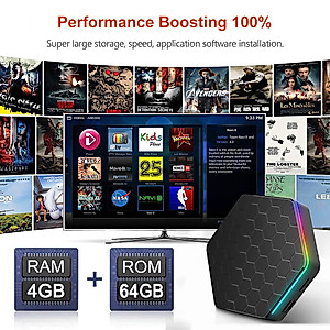 Android TV Box 12.0 4GB RAM 64GB ROM H618 Quad-Core Cortex-A53 CPU Mali-G31 MP2 Android Box 3D 6K TV Box Support WiFi6 2.4Ghz/5.0Ghz Dual Band WiFi BT5.0 Set-top Box