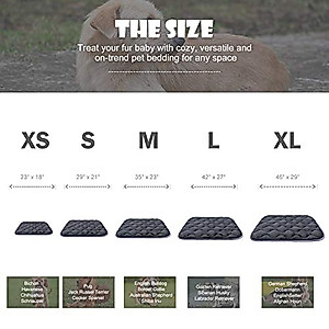 AIPERRO Fluffy Dog Beds for Small Dogs Crate Cushion Mat Machine Washable Anti-Slip Pets Sleeping Pads for Small Medium Large Dogs and Cats (S -29" x 21", Dark Grey)