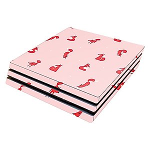 MightySkins Skin Compatible with Sony PS4 Pro Console - Winter Fox Pattern | Protective, Durable, and Unique Vinyl Decal wrap Cover | Easy to Apply, Remove, and Change Styles | Made in The USA