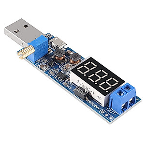 2PCS USB Step UP/Down Power Supply Module, Adjustable DC-DC 5V to 3.5V / 12V Boost Buck Converter Out DC 1.2V-24V