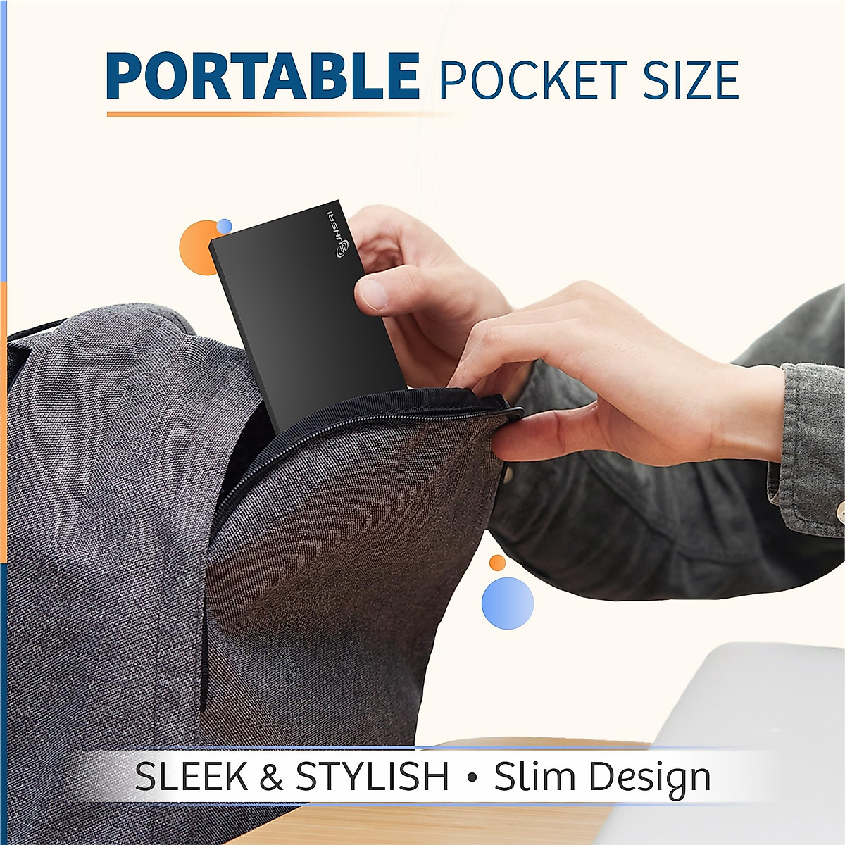 Suhsai Portable External Hard Drive USB 2.0, 2.5" Pocket Size Hardrive Backup/Storage, 500GB Memory Expansion HDD, Slim Hard Disk Compatible with MAC, PC, Laptop, Desktop, Chromebook